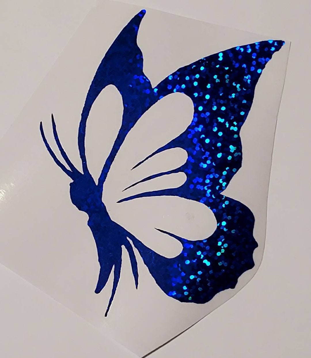 Blue Holographic Butterfly Decal - Etsy