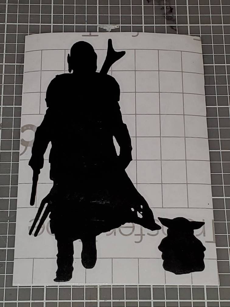 Mandalorian and Baby Vinyl Decal Sticker Mando Decal Mando - Etsy