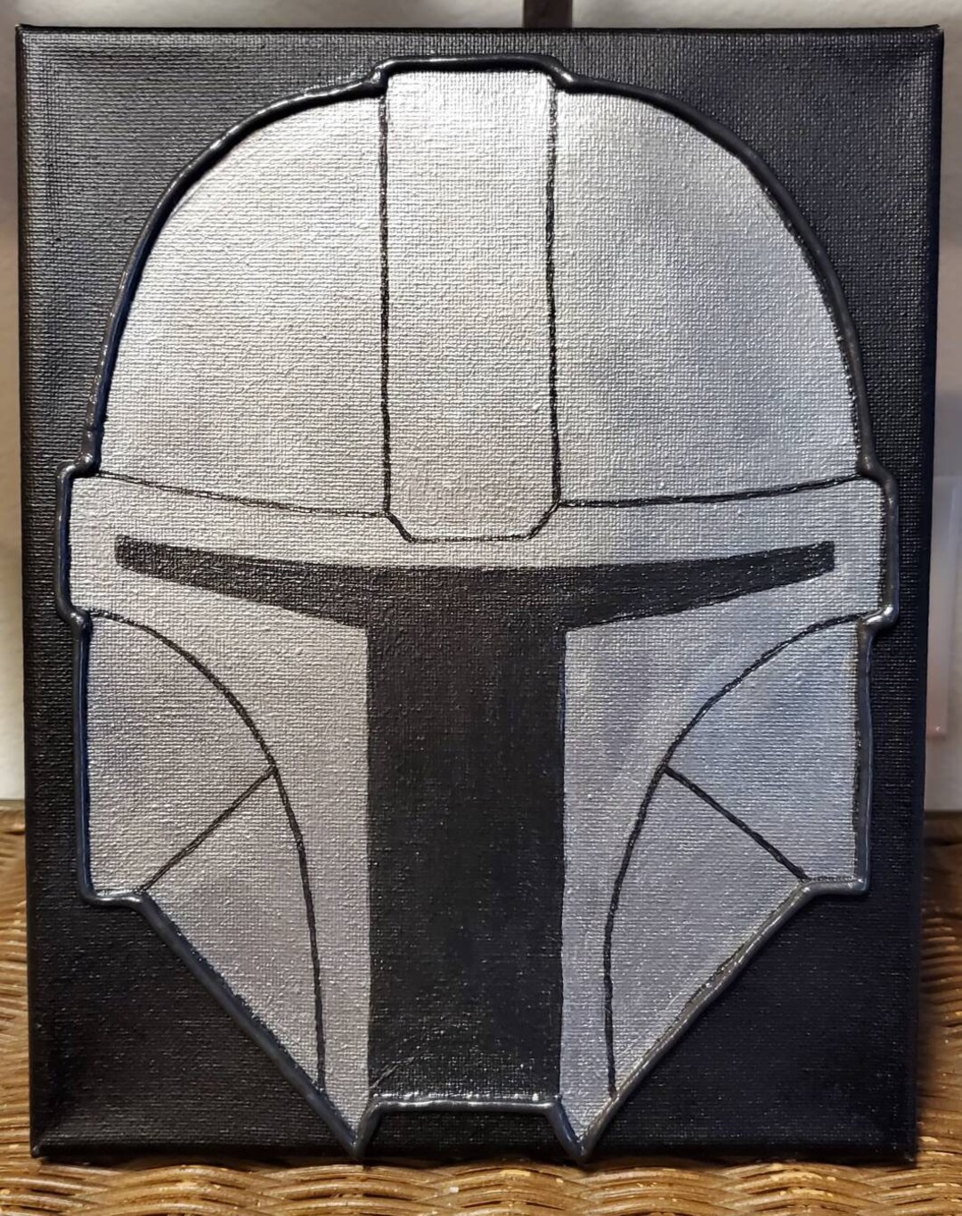 Mando Helm Malerei, Mando Helm Kunst, Mando, Einzigartiger Mando Helm ...