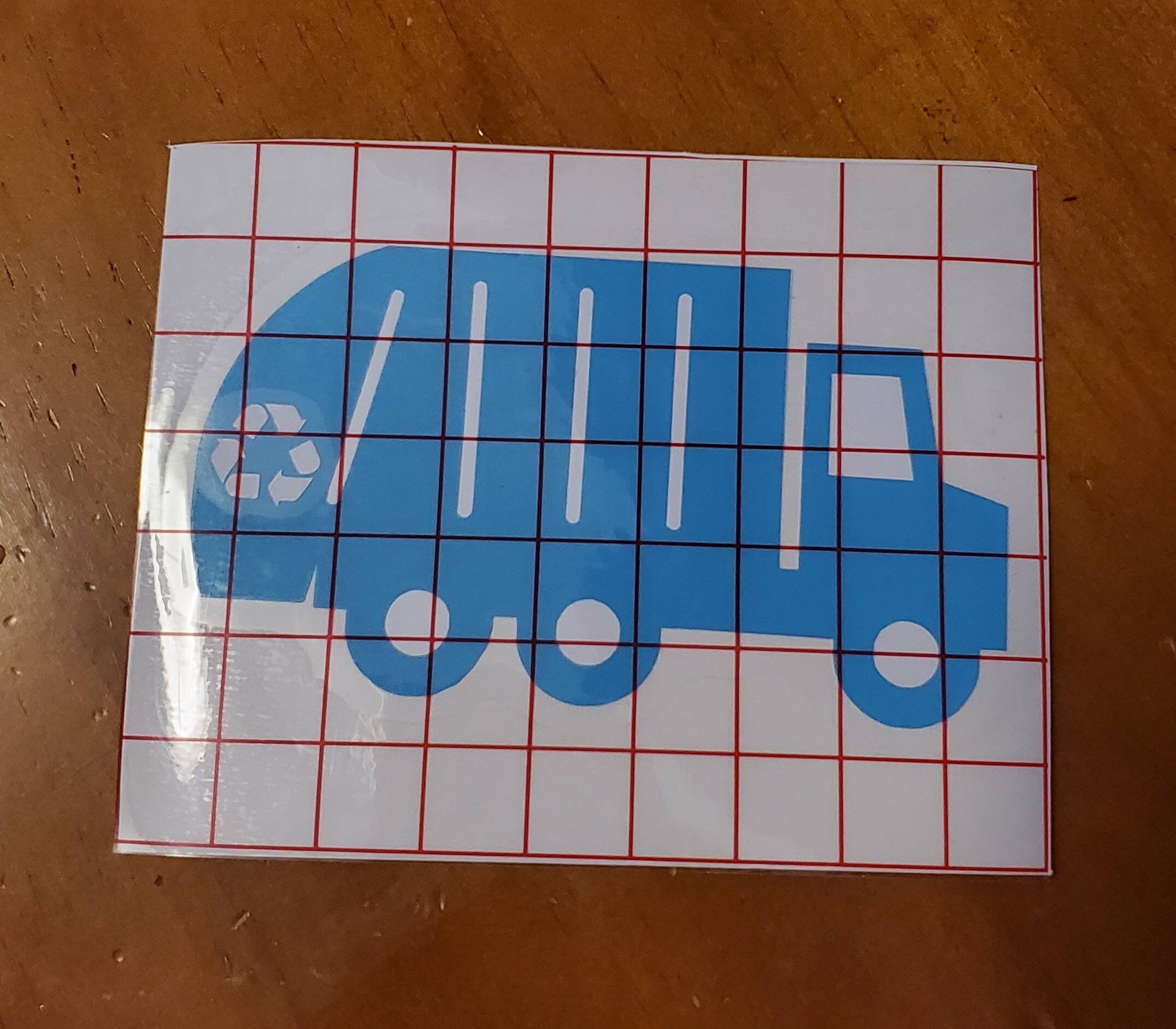 Garbage Truck Vinyl Decal Stickers, Set of 4 - Etsy
