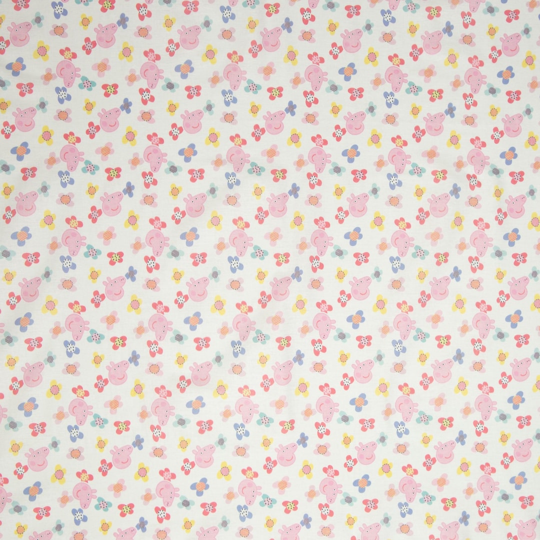 Peppa Pig Cotton Fabric by the Meter – Children's Fabric With Peppa Pig ...