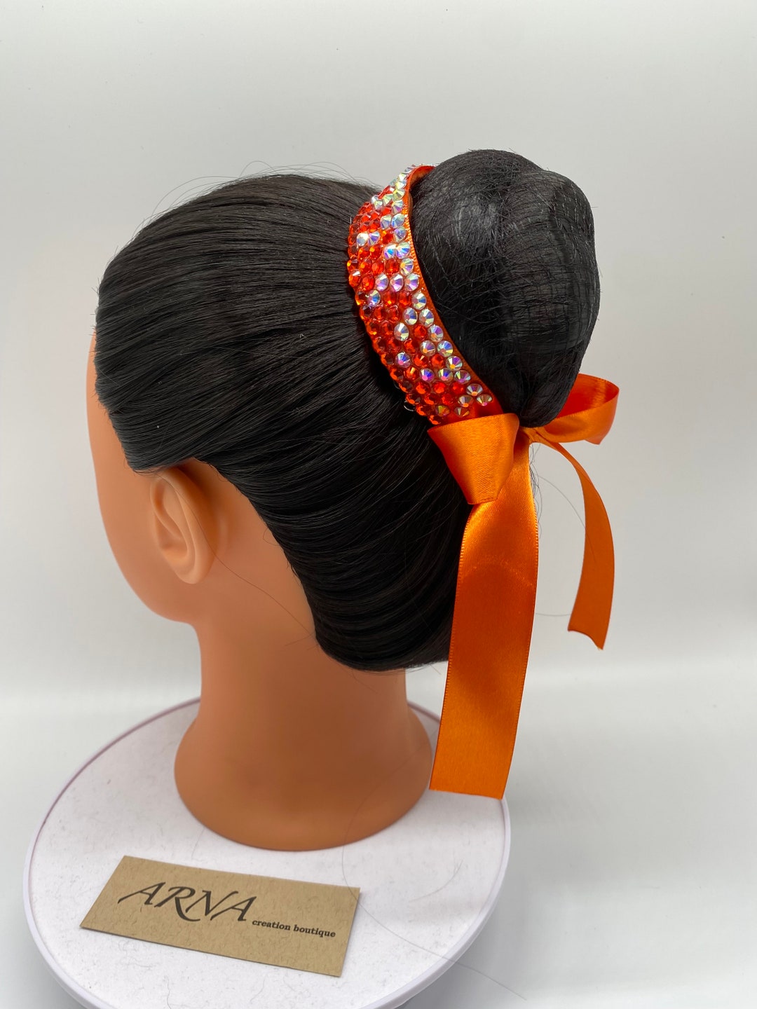 Ballroom Rhinestones Hairpiece. Hair Bun Cuff. Cheer Bun Decor. Hair ...