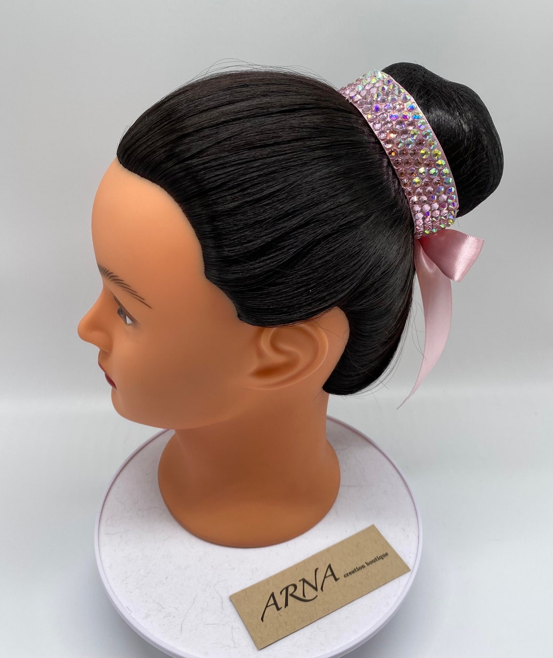 Ballroom Rhinestones Hairpiece. Hair Bun Cuff. Cheer Bun Decor. Hair ...