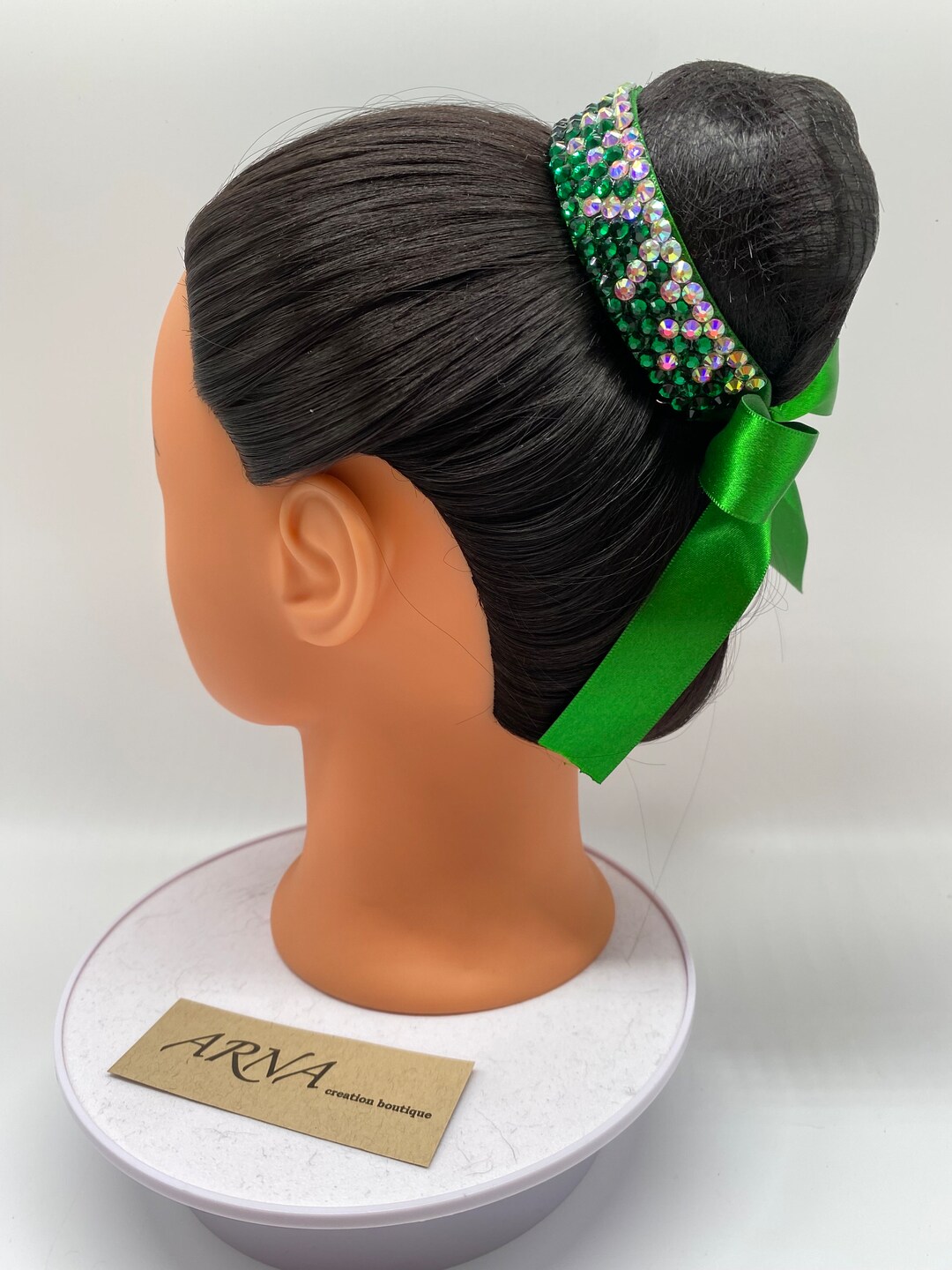 Ballroom Rhinestones Hairpiece. Hair Bun Cuff. Cheer Bun Decor. Hair ...