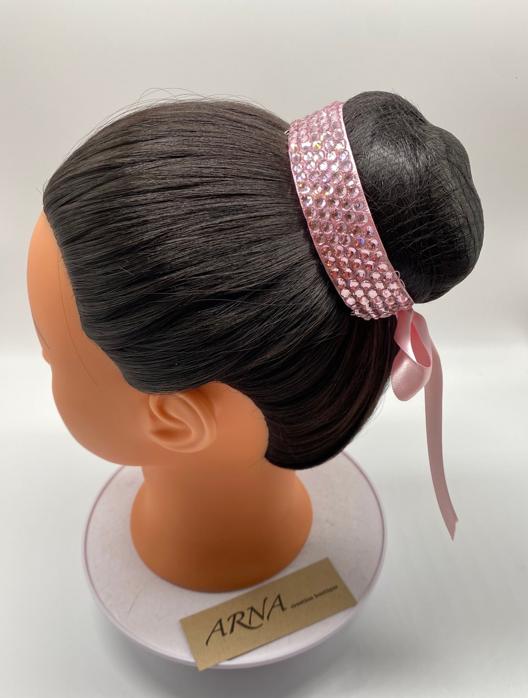 Ballroom Rhinestones Hairpiece. Hair Bun Cuff. Cheer Bun Decor. Hair ...