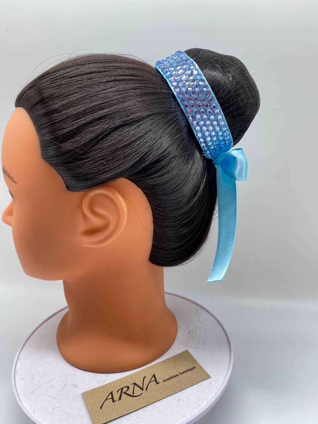 Ballroom Rhinestones Hairpiece. Bun Cuff. Cheer Bun Decor. Hair Bun ...