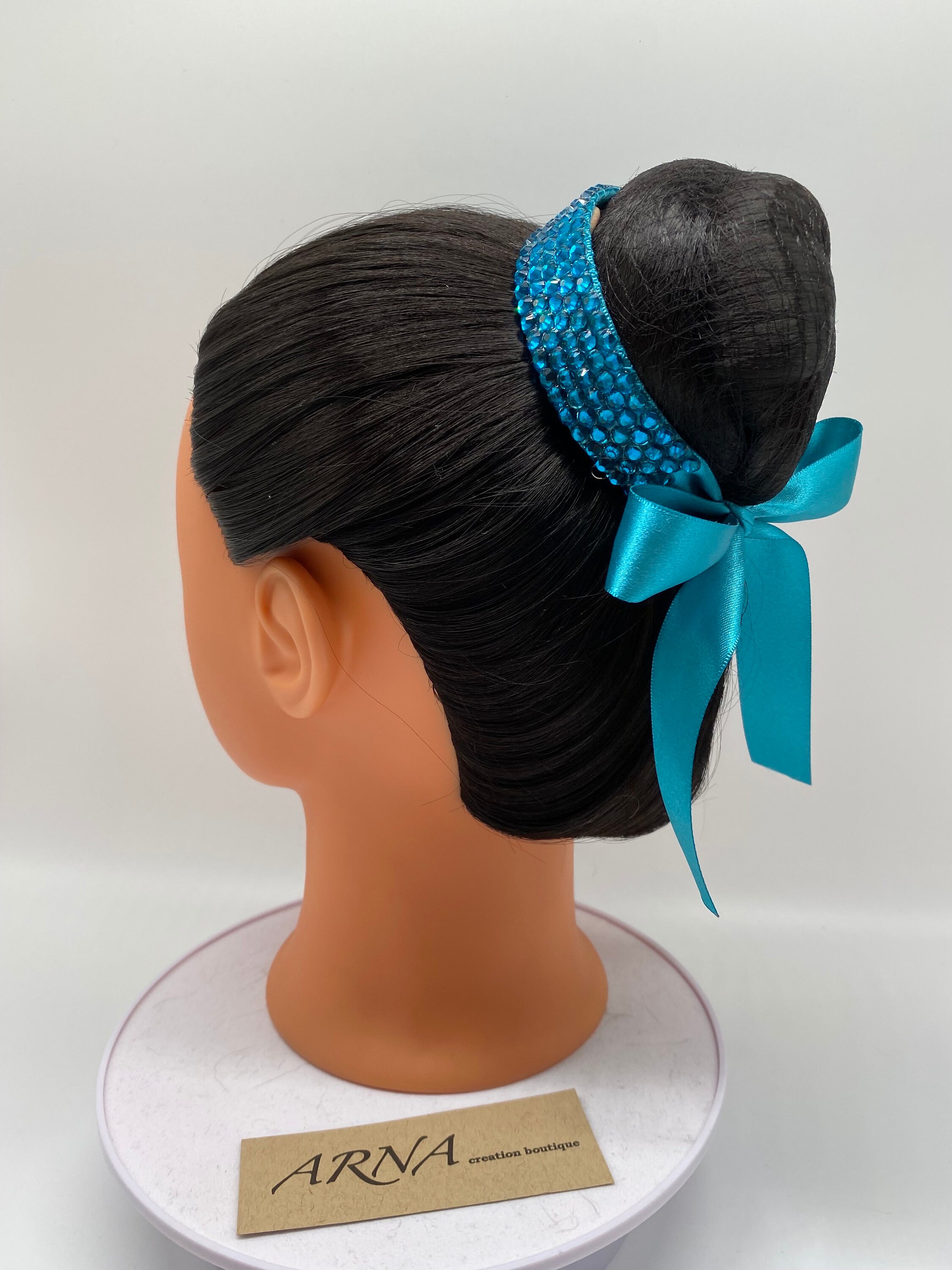 Ballroom Rhinestones Hairpiece. Bun Cuff. Cheer Bun Decor. Hair Bun ...