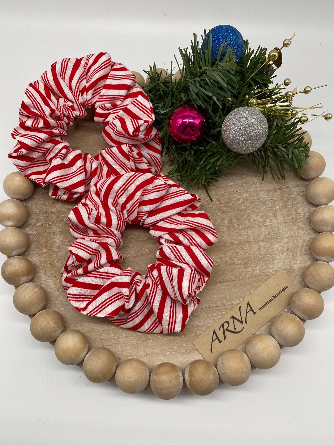 Christmas Scrunchies. Winter Holiday Scrunchies. Messy Bun - Etsy