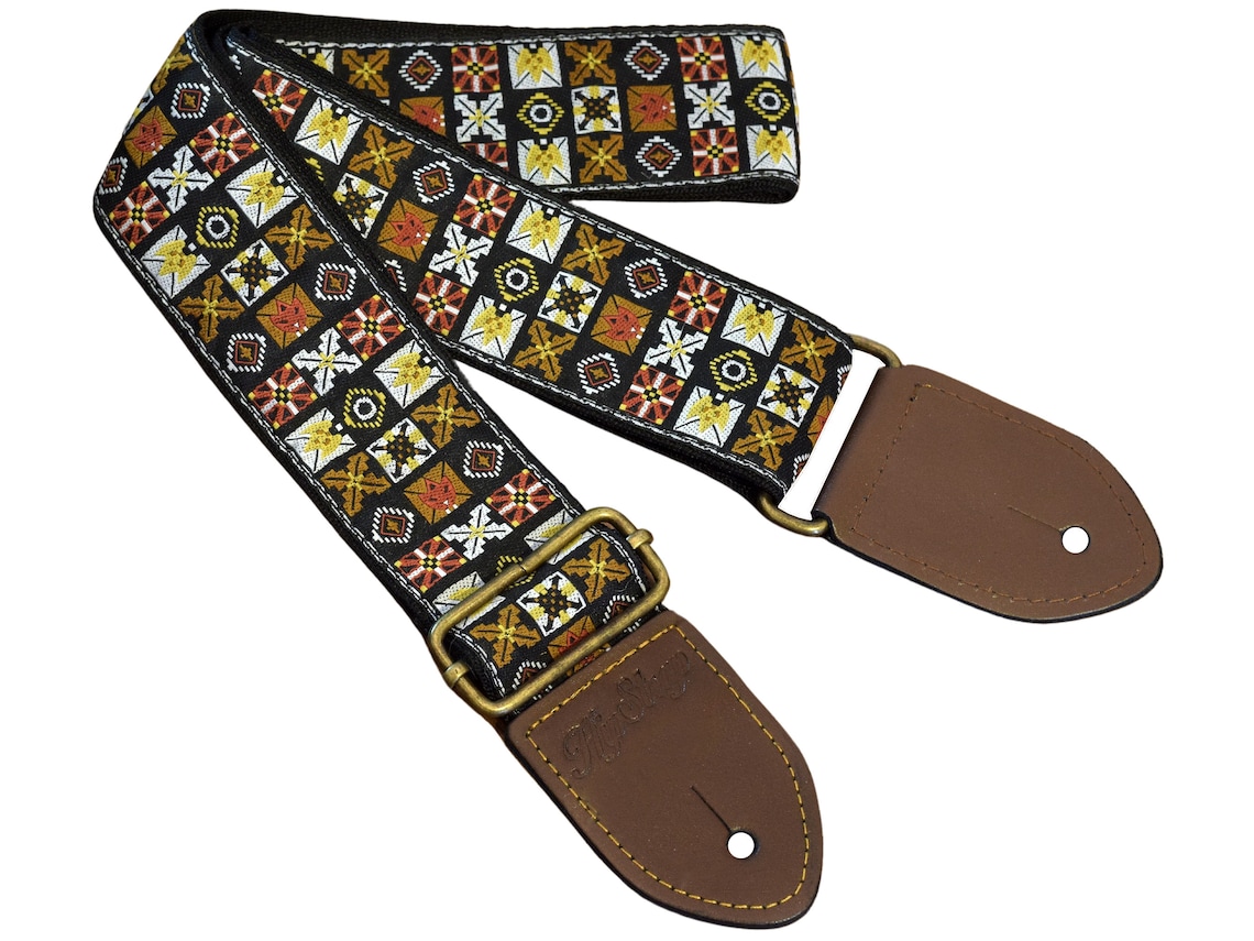 Hipstrap Woodstock Jimi Hendrix Vintage Style Guitar Strap, Leather ...