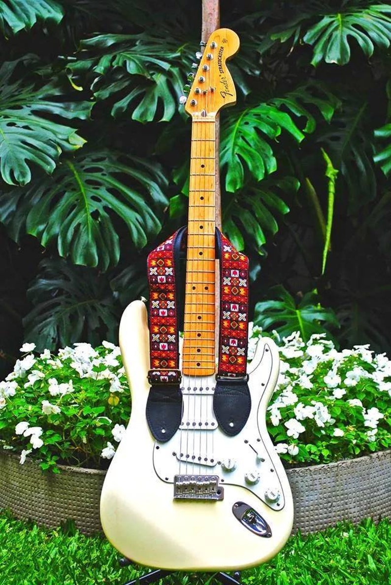 Hipstrap Woodstock Red Jimi Hendrix Vintage Style Guitar - Etsy