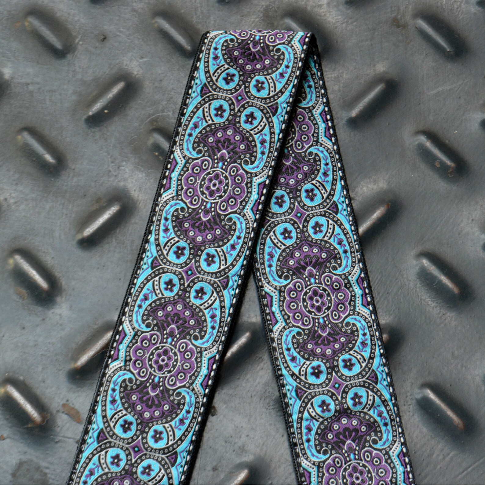 Hipstrap Kashmir Turquoise Vintage Style Guitar Strap, Leather Ends ...