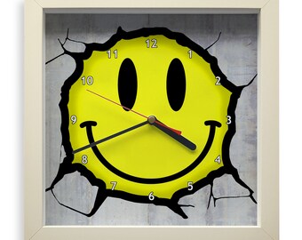 Smiley face clock | Etsy
