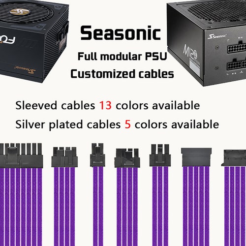 Coolermaster Full Modular Psu Cables Customized Sleeved Silver - Etsy