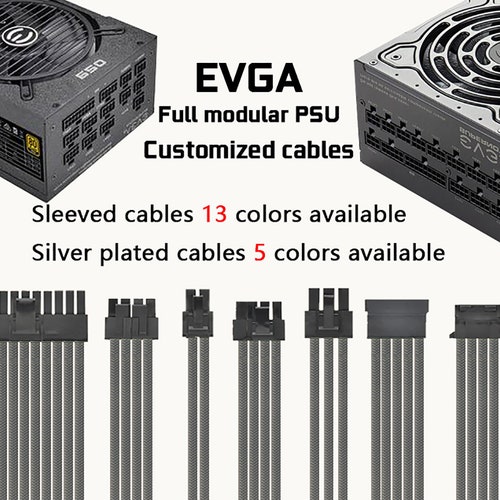 Customized Corsair Full Modular Psu Cables Sleeved Silver - Etsy