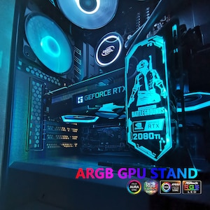Customized Argb Standing Gpu Holder Support 5v 3pin Sync Graphics Card ...