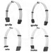 White Color Sleeved PC Psu Extension Cable Cpu Gpu Sata Extension Cords ...