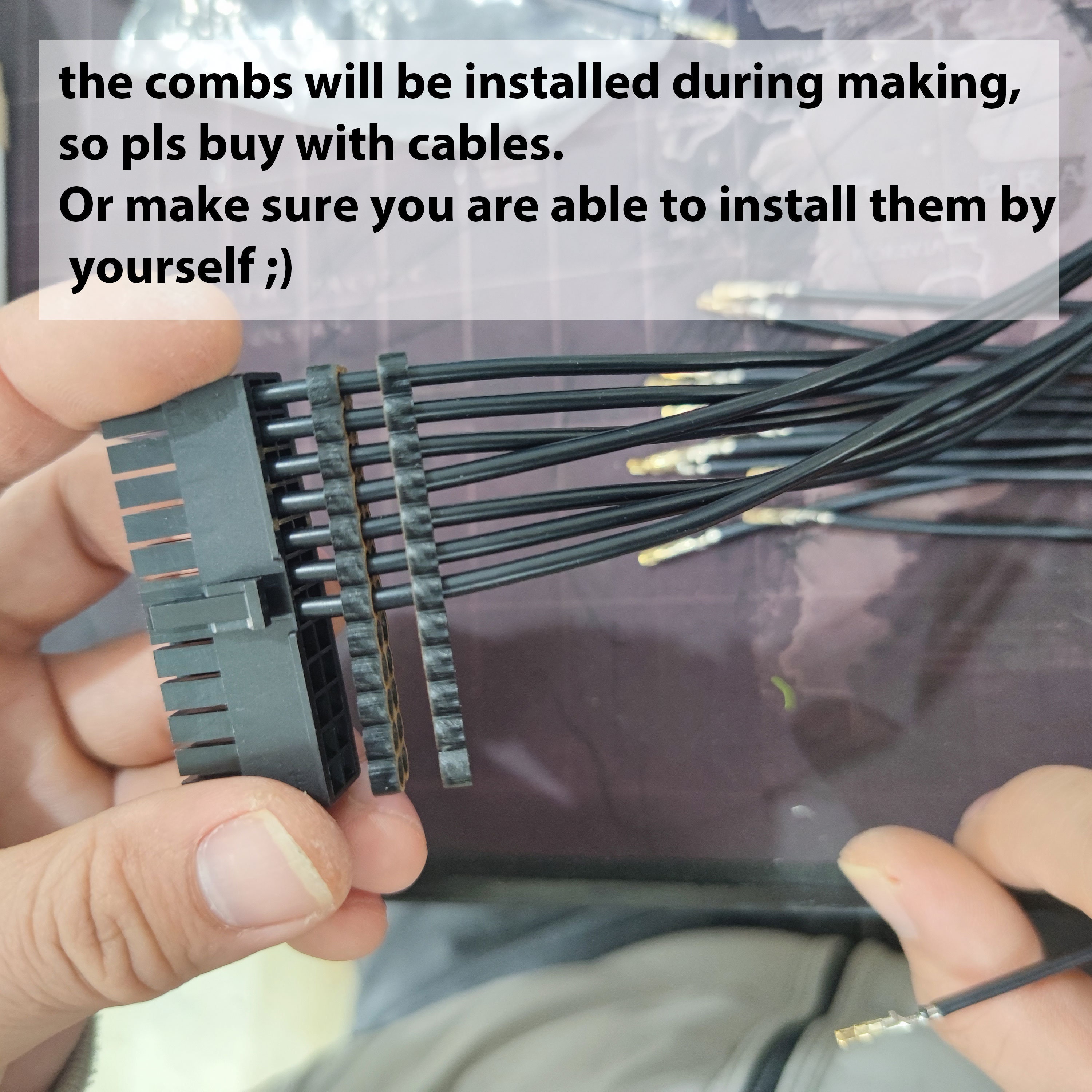 Acrylic Closed Pre-installed Sleeved Cables Combs Psu Cables - Etsy Canada