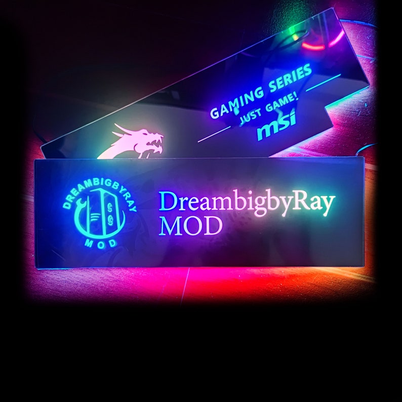 Custmoized Silver Mirrored RGB Gpu Backplate Pc Case Panel Argb Edge ...