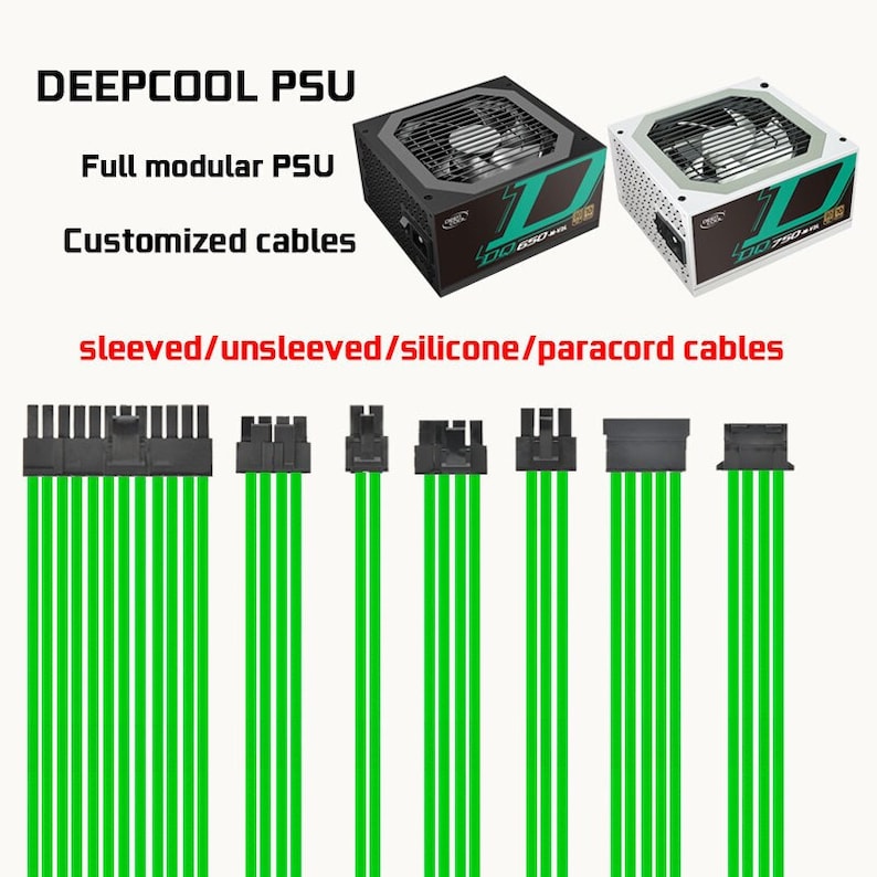Dreambigbyraymod Custom Psu Modular Cables for Deepcool Psu DQ650-M 750 ...
