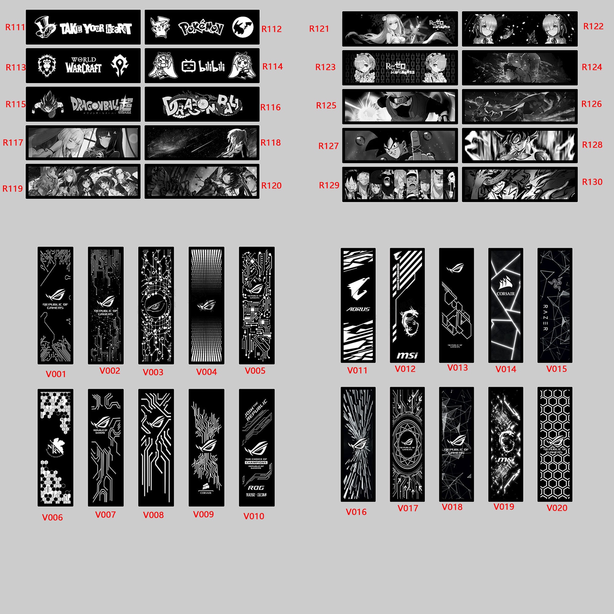 Custom Rgb Pc Case Light Decoration Board Panel Water Cooling | Etsy