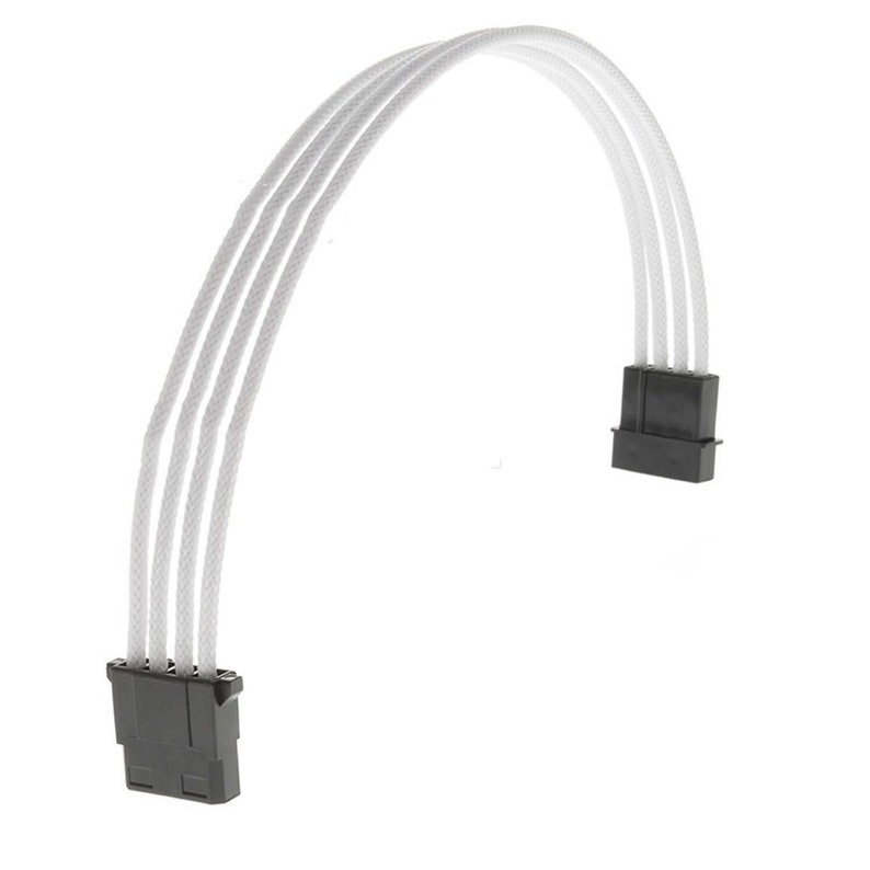 White color sleeved PC psu extension cable cpu gpu sata | Etsy