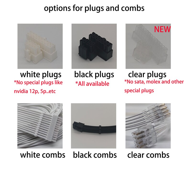 Customized Corsair Full Modular Psu Cables Sleeved Silver - Etsy