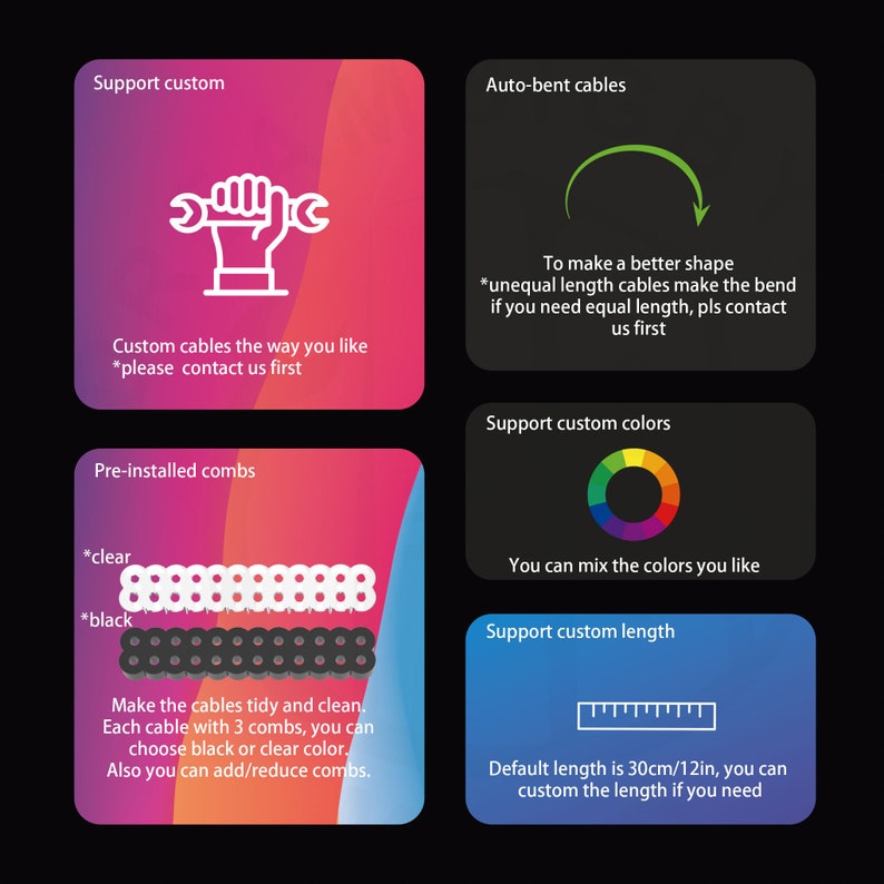 Balck and Green Silicone Pc Psu Extension Kits 30cm Atx Gpu Pcie - Etsy