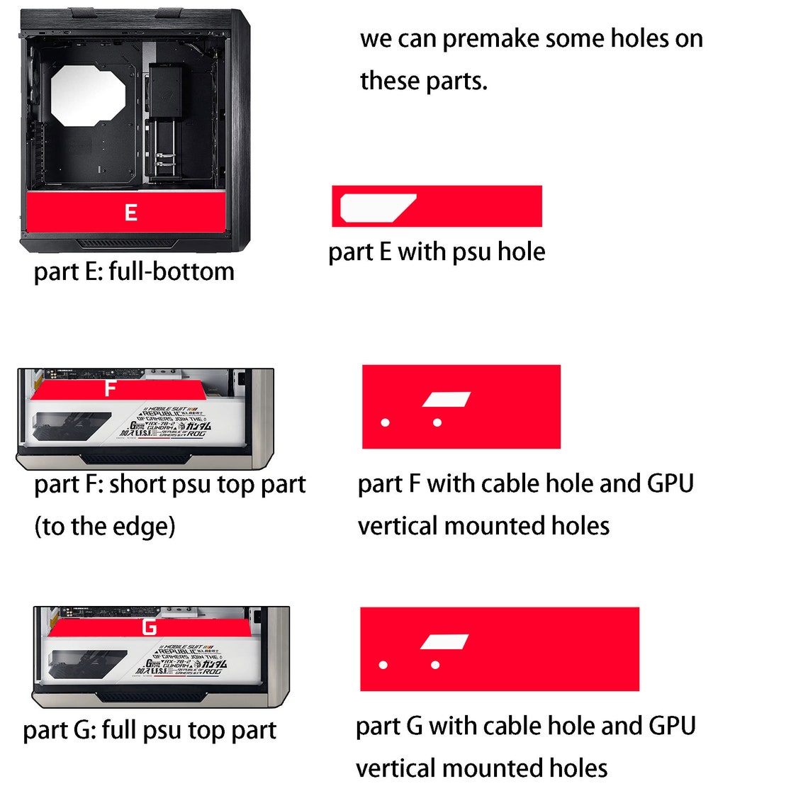 Customized RGB Panels for ROG STRIX Helios Case Decorative | Etsy