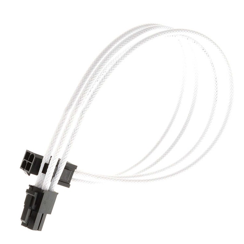 White color sleeved PC psu extension cable cpu gpu sata | Etsy