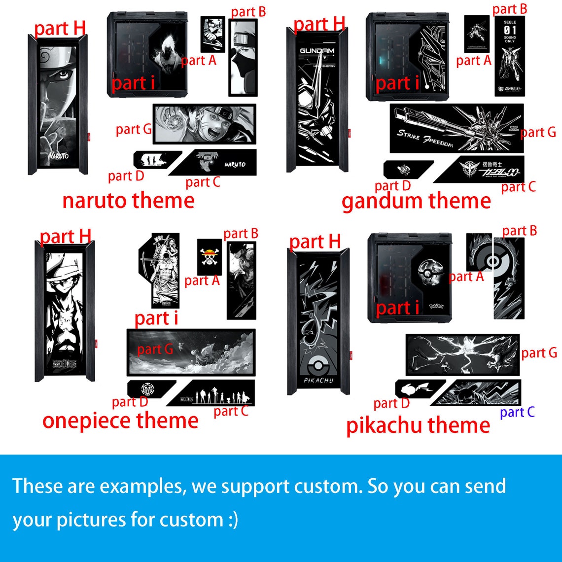 Customized RGB Panels for ROG STRIX Helios Case Decorative | Etsy