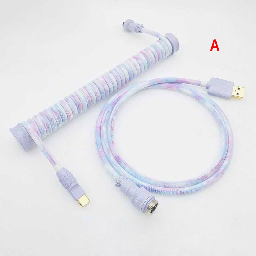 Customized Coiled Keyboard Cables Multi Colors Cords Usbc to Usba - Etsy