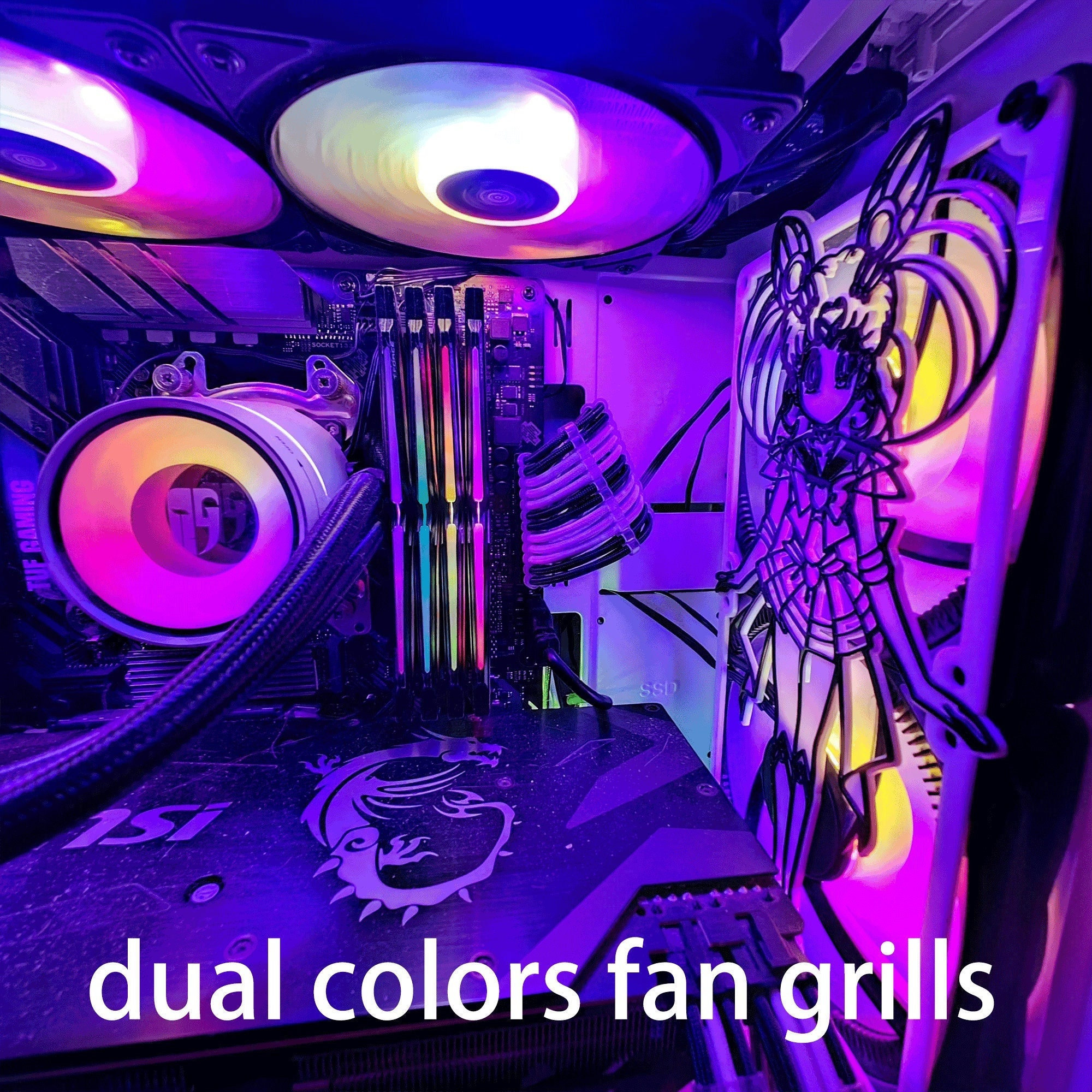 Customized Dual Colors Laser Fan Grills REM Chibiusa Support - Etsy