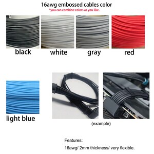 Dreambigbyraymod Custmoized Full Replacement Cables for Corsair SF750 ...