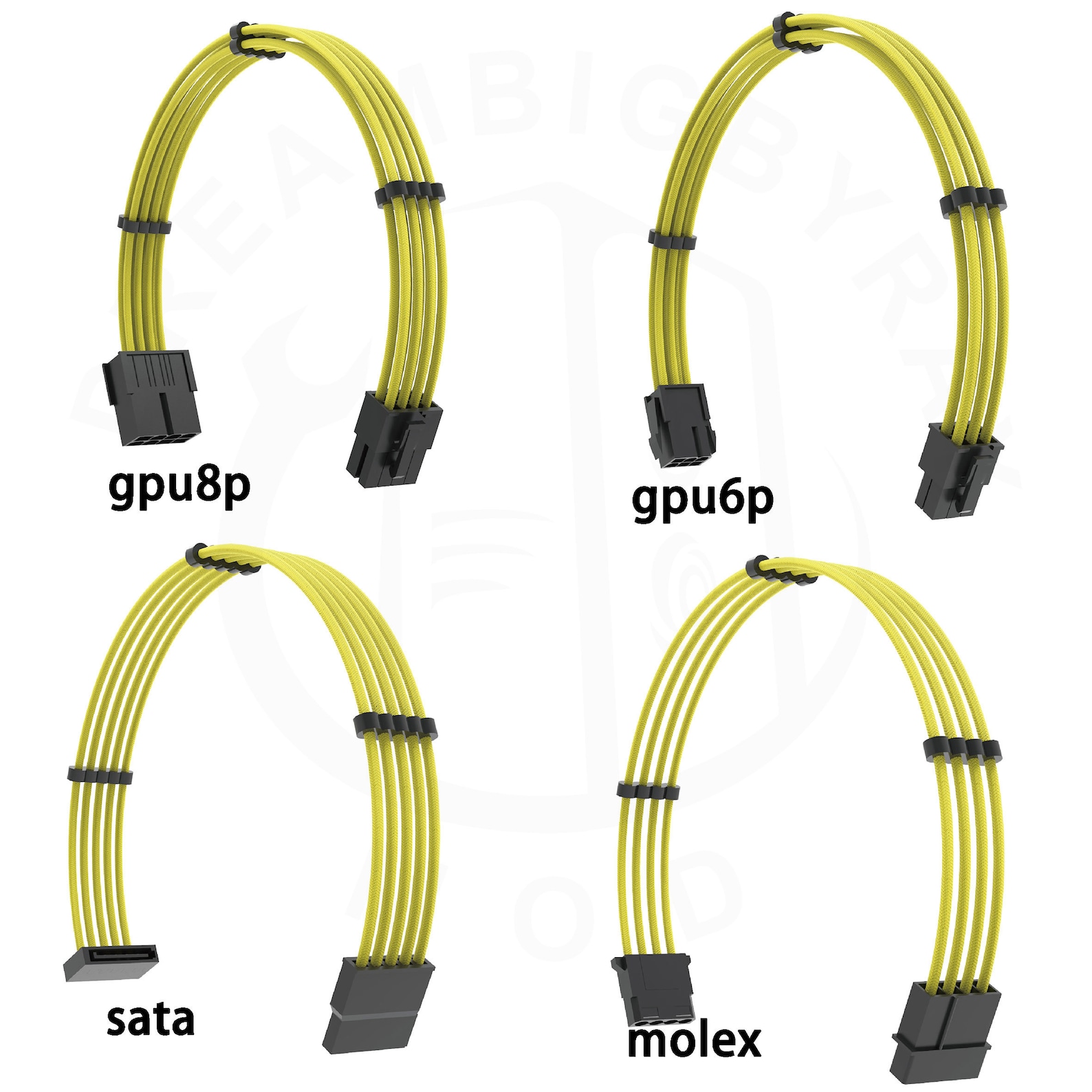 30cm Yellow Pc Psu Extension Cord Cpu8pin Mobo 24pin Cable | Etsy
