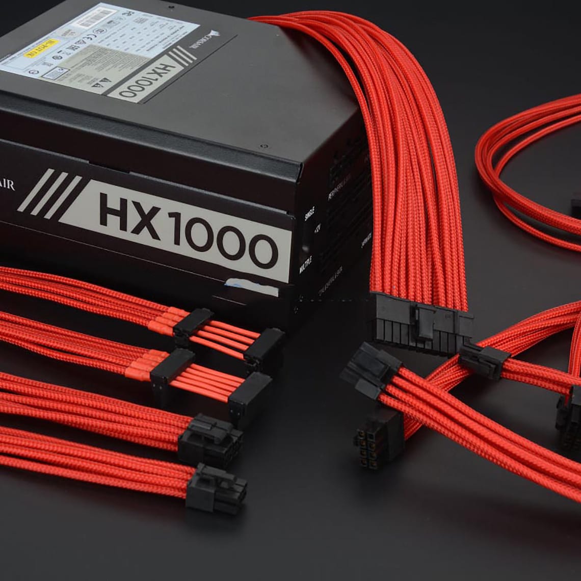 Customized corsair full modular psu cables sleeved silver | Etsy