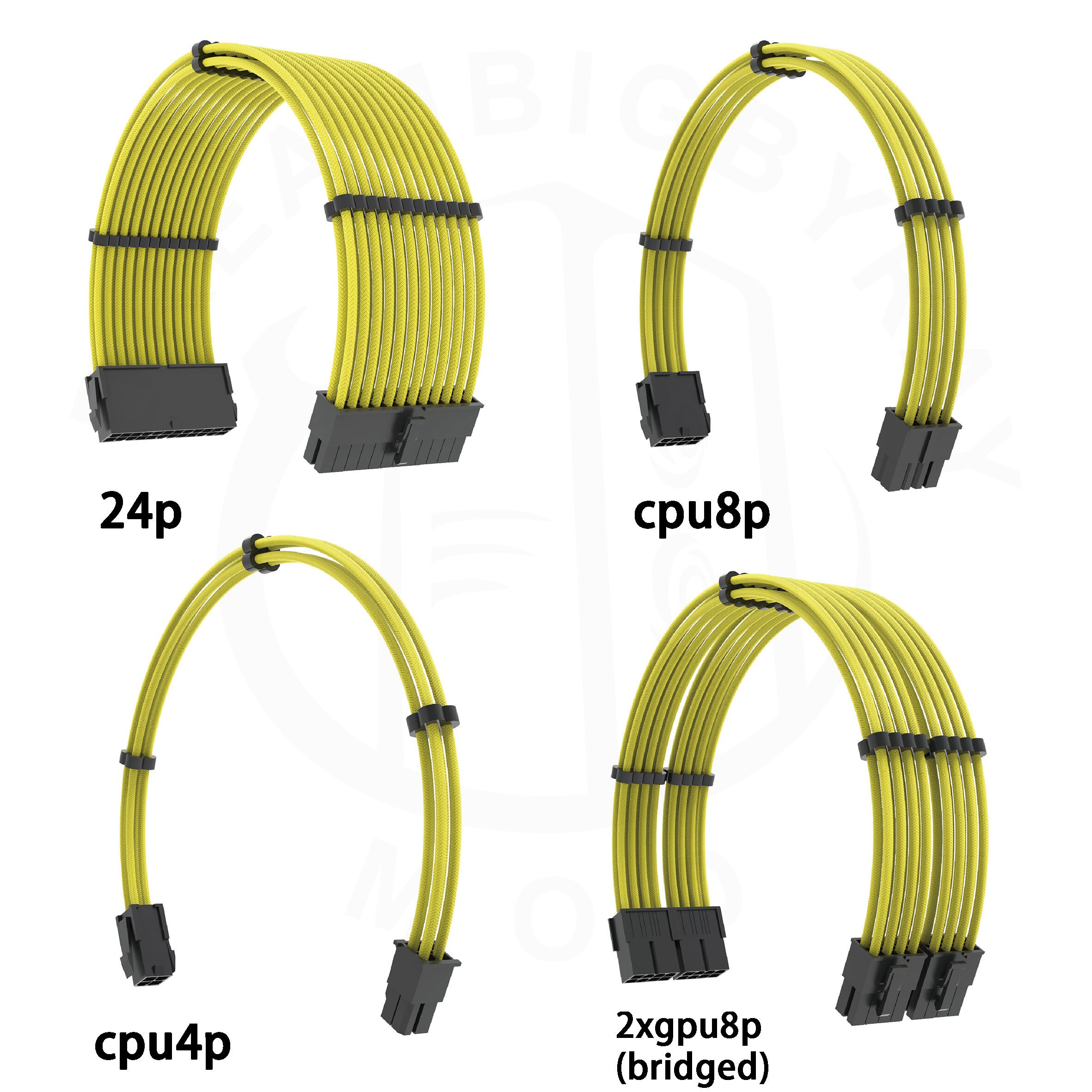 30cm Yellow Pc Psu Extension Cord Cpu8pin Mobo 24pin Cable - Etsy UK