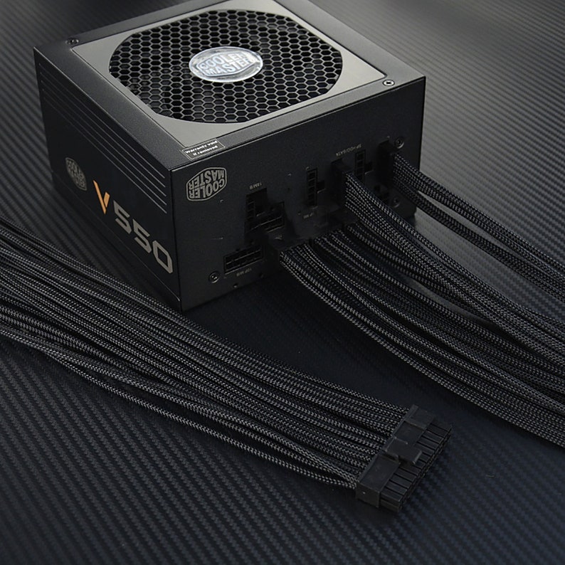 CoolerMaster full modular psu cables customized sleeved silver | Etsy