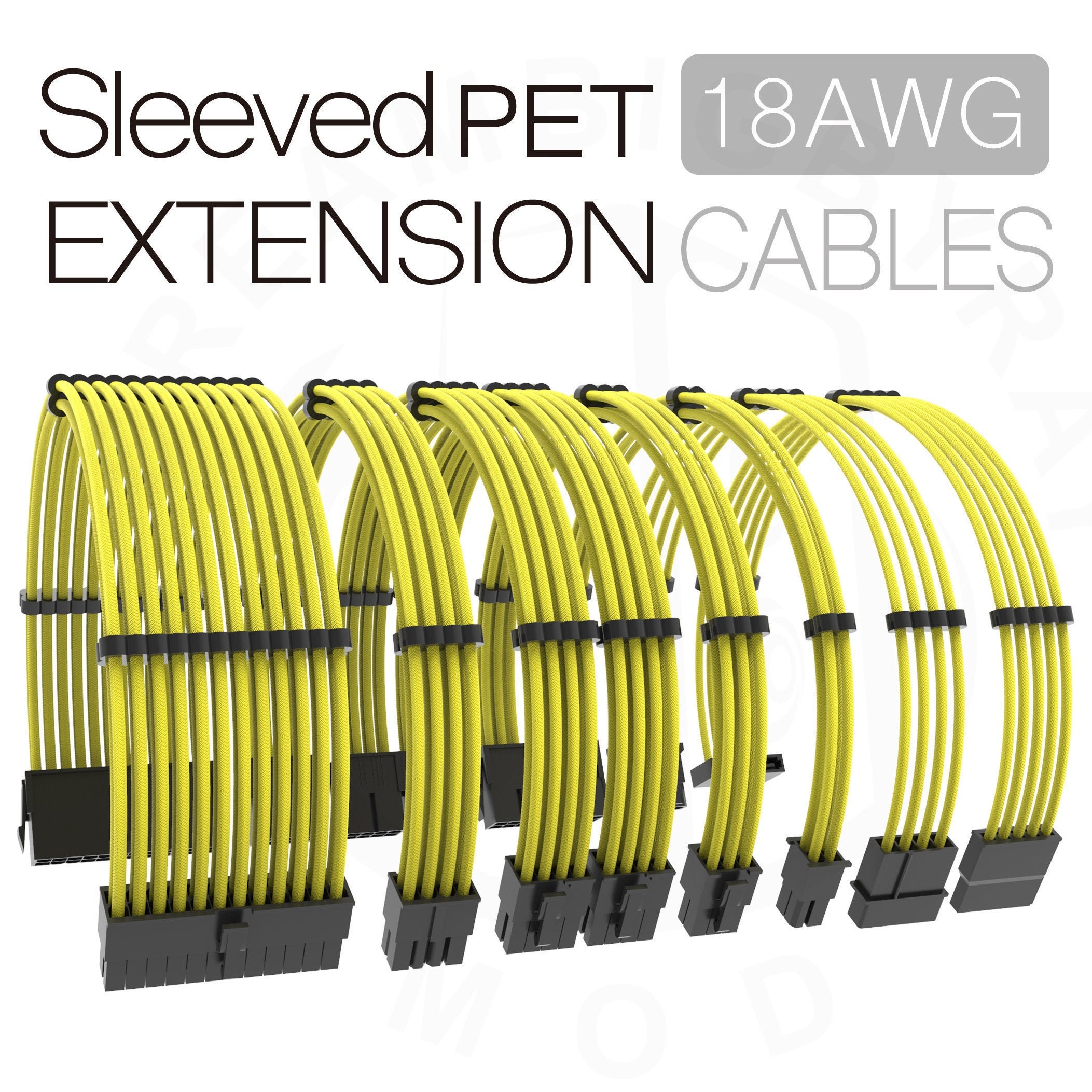 30cm Yellow Pc Psu Extension Cord Cpu8pin Mobo 24pin Cable - Etsy UK