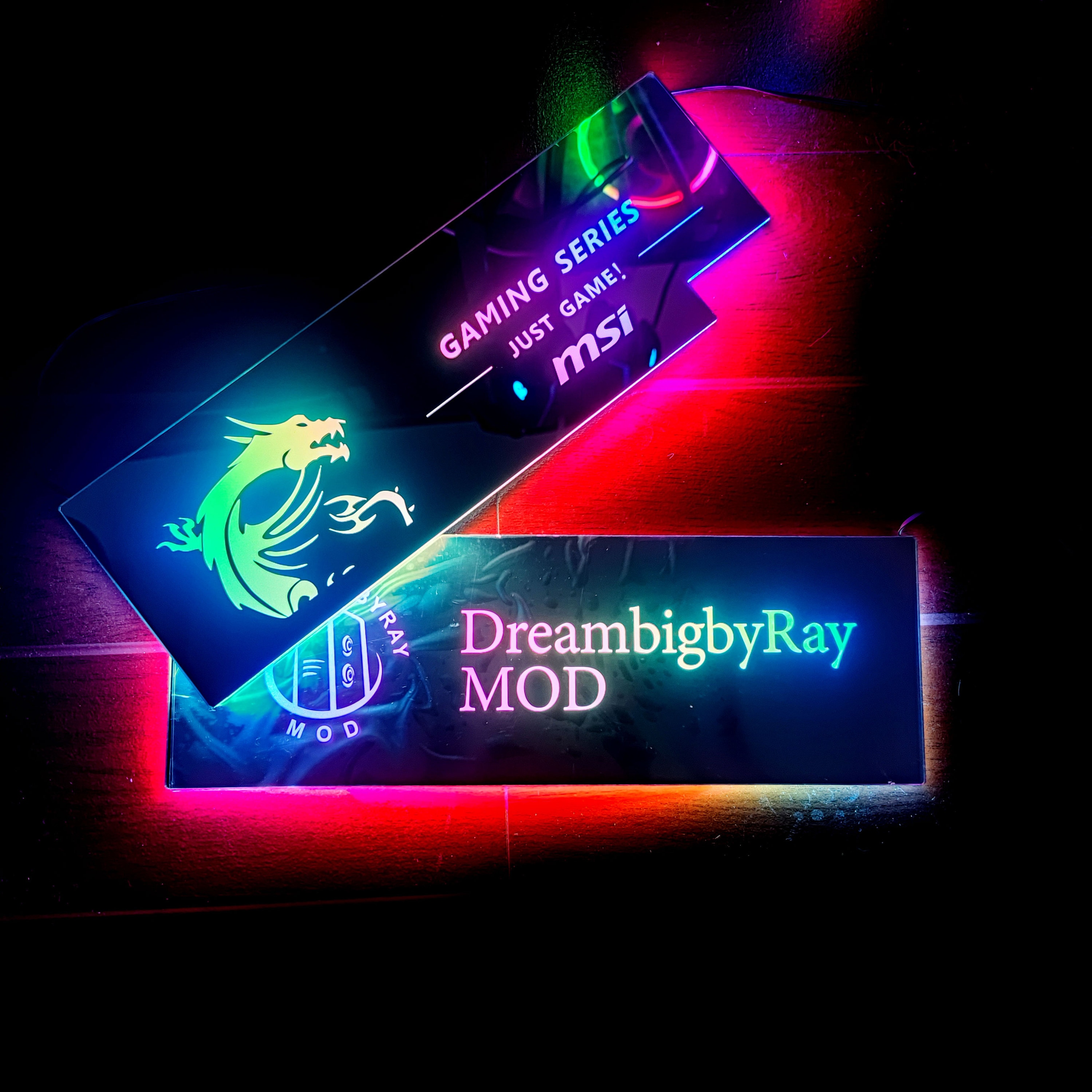 Custmoized Silver Mirrored RGB Gpu Backplate Pc Case Panel Argb Edge ...