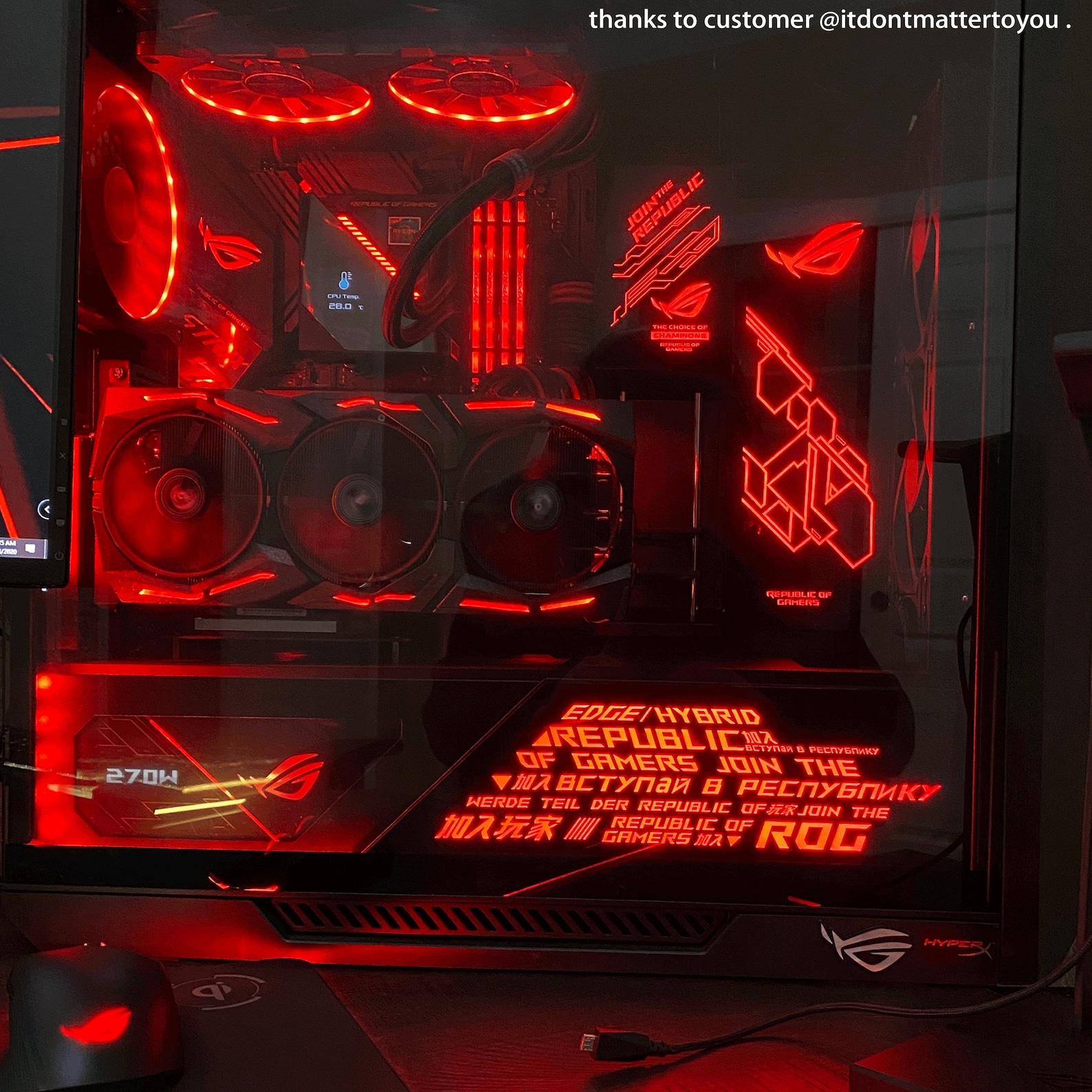 Customized RGB Panels for ROG STRIX Helios Case Decorative Backplates ...