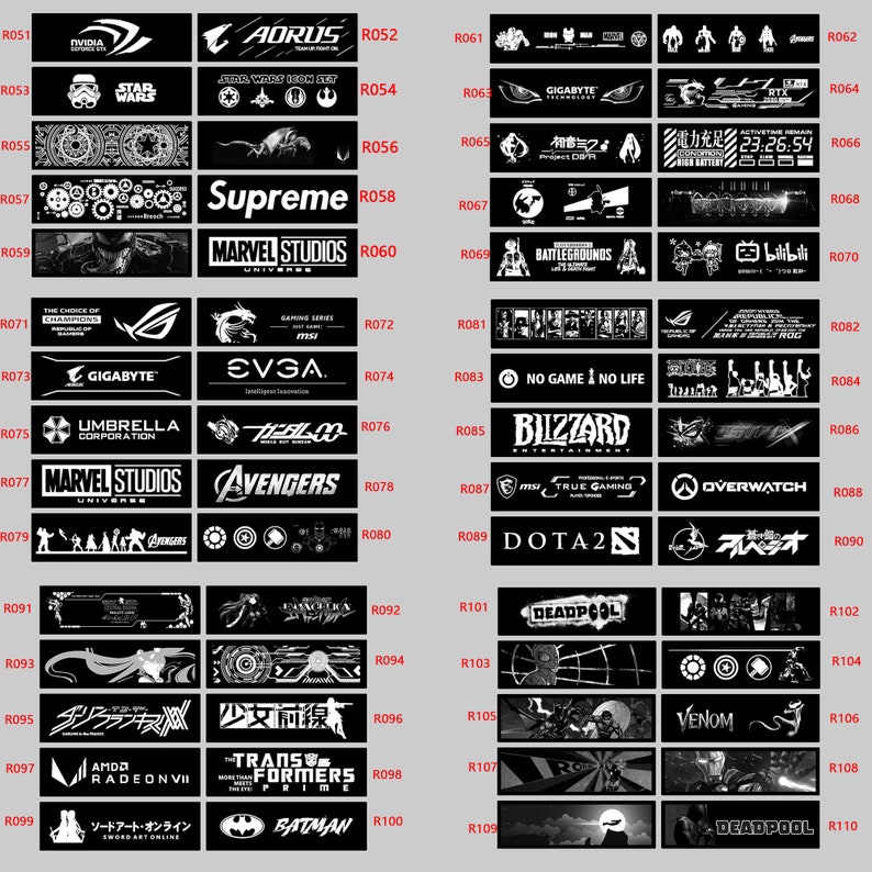 Custom Light RGB GPU Backplate Graphics Card Decoration Board - Etsy