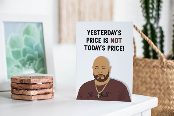 DIGITAL DOWNLOAD Printable Greeting Card Yesterday's | Etsy