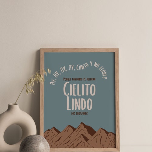 PHYSICAL PRINT Cielito Lindo Latinx Art Spanish Latinx - Etsy