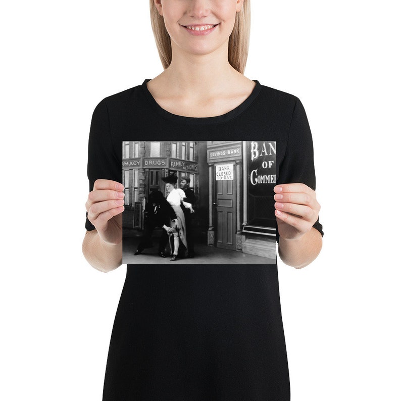 Early Silent Film Poster: 1904 Bank Robbery Mutoscope Print - Etsy