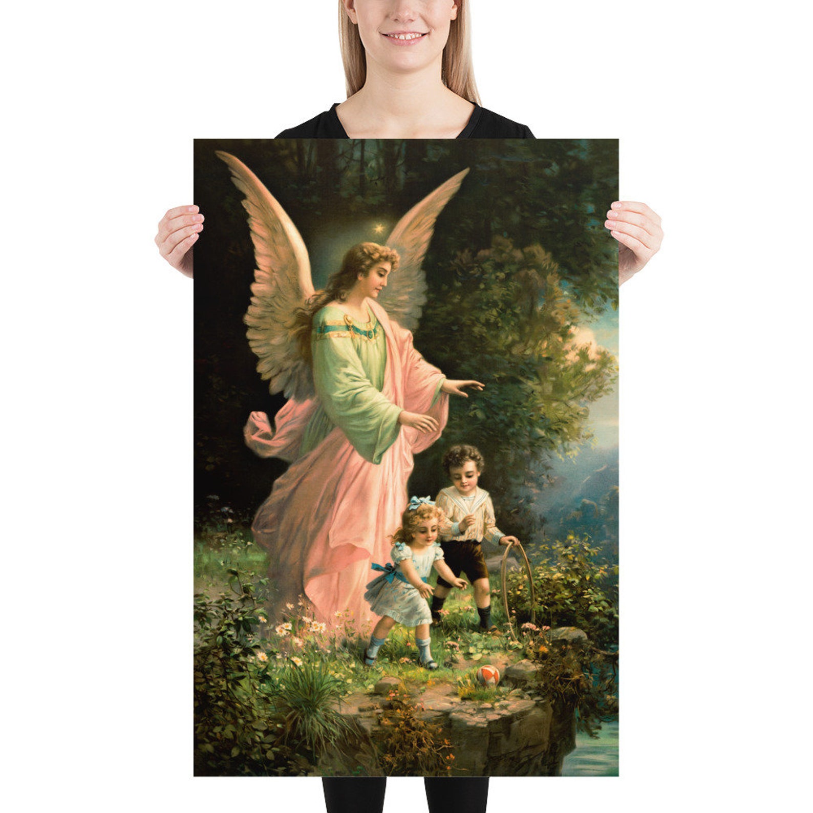Guardian Angel Poster - Edwardian Art - Children - Spiritual ...