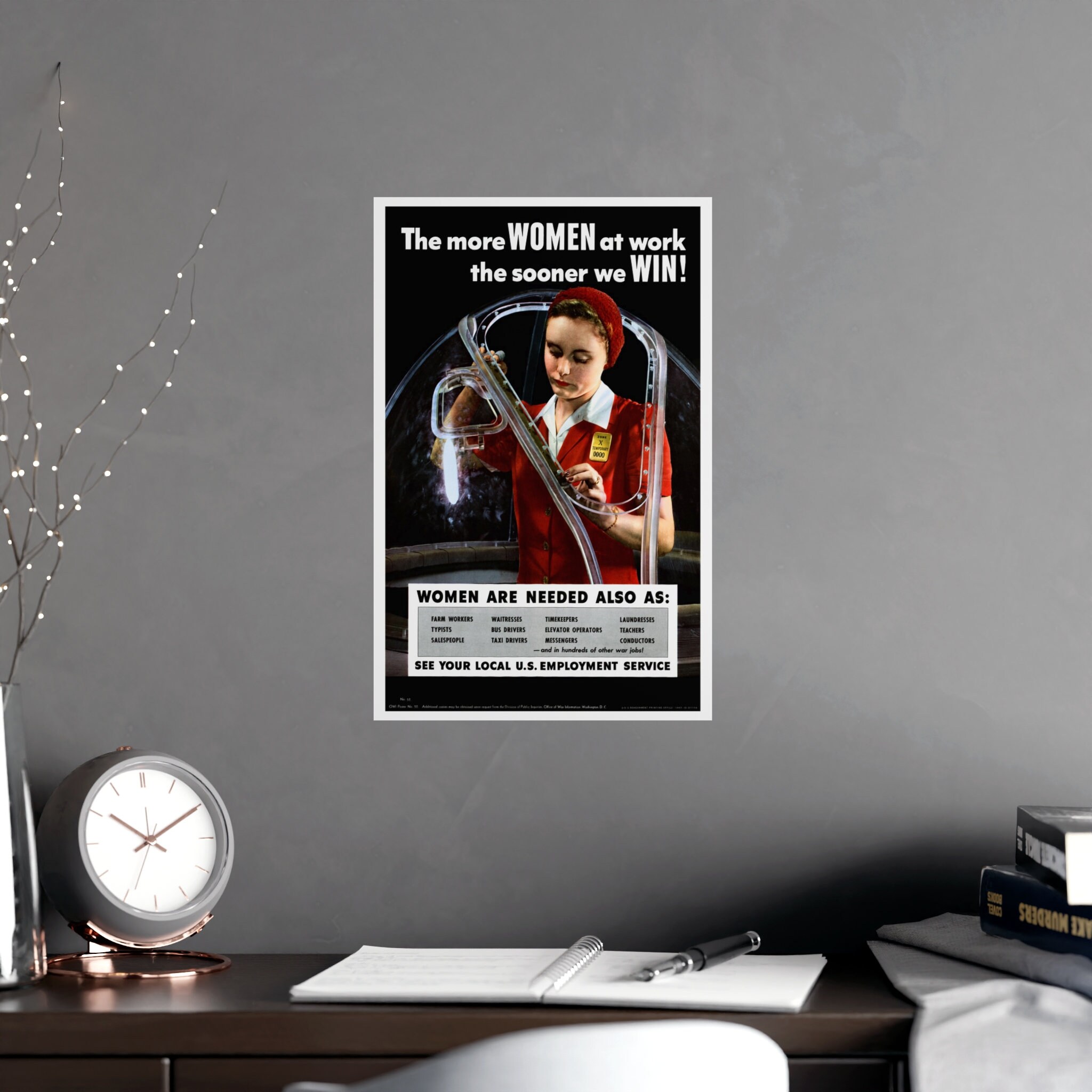 The More Women at Work Poster: WWII Matte Print - Etsy