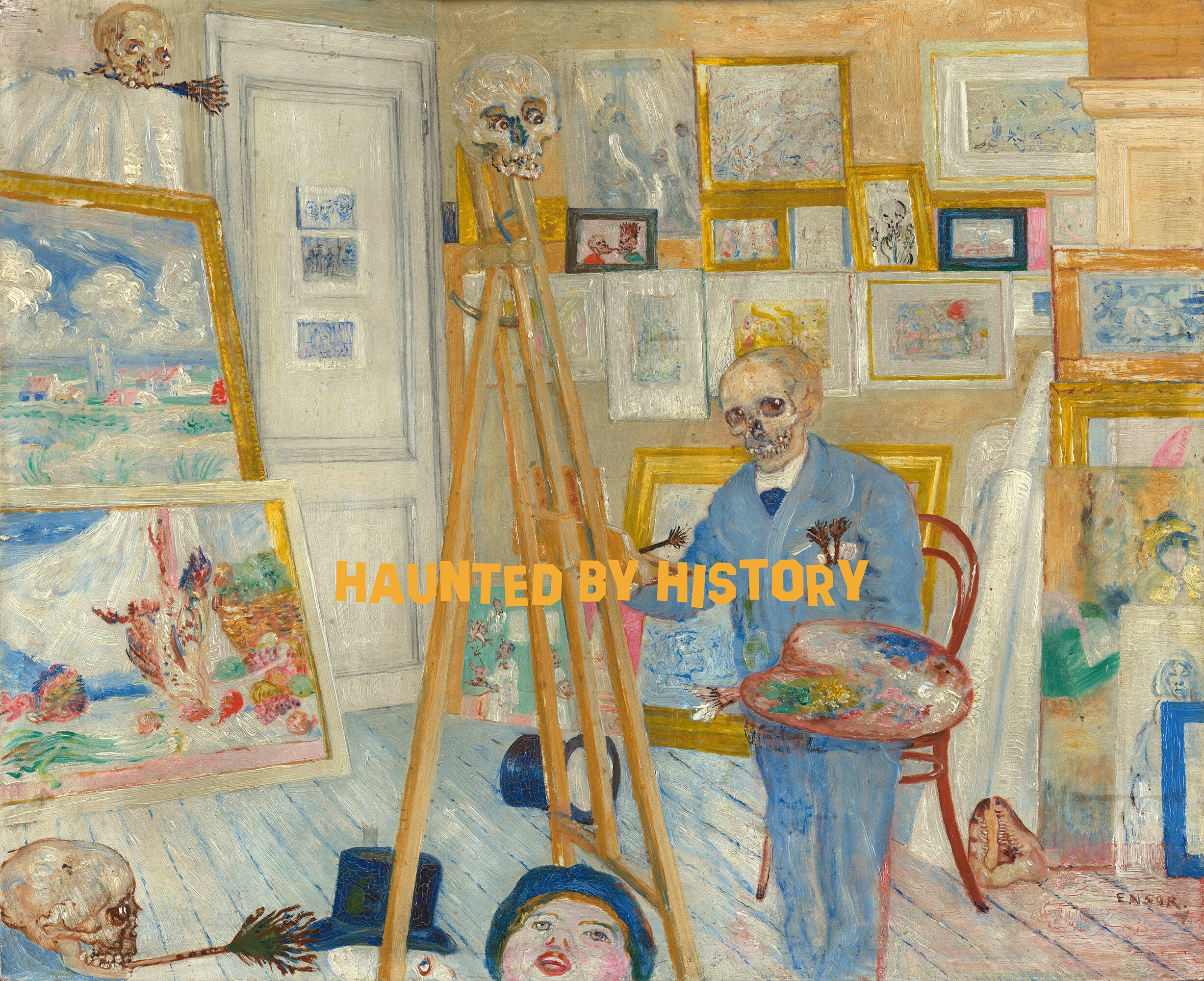 The Skeleton Artist Poster Macabre Painting 1896 Artwork - Etsy