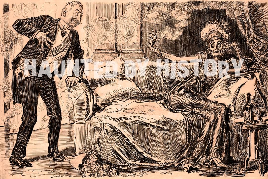 Harlot of War Matte Poster – Vintage Horror Illustration, Political ...