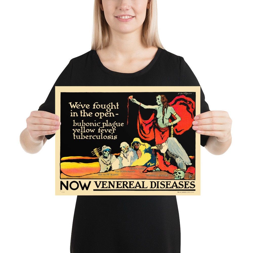 Fight Venereal Disease Poster Horror Demons Death Macabre Health ...
