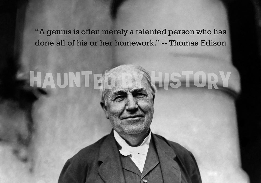Thomas Edison Motivational Quote Poster Famous Inventor - Etsy